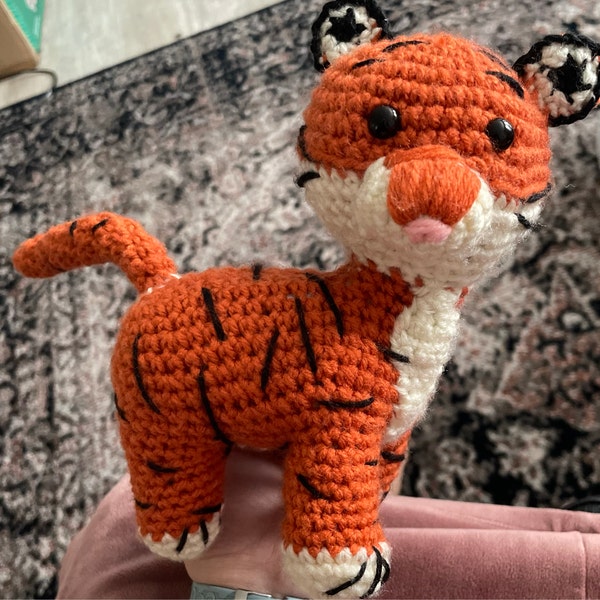 Niko Tiger - Crochet Pattern, Tiger Amigurumi Pattern, 4 Leg Tiger ...
