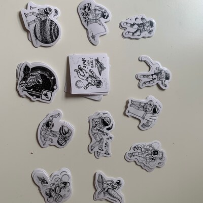 Retro UNCUT Stickers Pop Art Modern Cat Trolley Food Scrapbook - Etsy