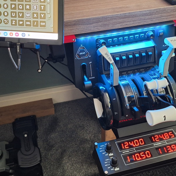 Illuminated Honeycomb Alpha and Bravo Under Desk Mounts (easy Assemble ...