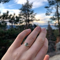 Volcano 1 18K Yellow Gold Engagement Ring, Nature Ring, Diamond Ring ...