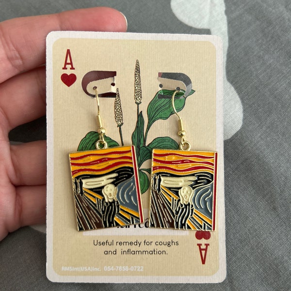 Enamel Famous Paintings Earrings | Novelty Earrings | Unique Earrings ...