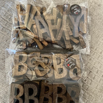 100 1 Painted Laser Cut Wood Letters One Inch Crafting Full Alphabet ...