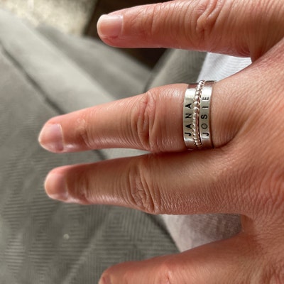 Script Name Ring Sterling Silver Personalized Rings - Etsy