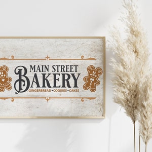 Mickey & Minnie Gingerbread SVG Main Street Bakery Sign - Etsy