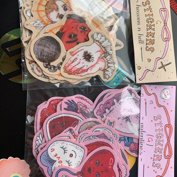 Heaven + Hell STICKERS (24 Pack) - Etsy