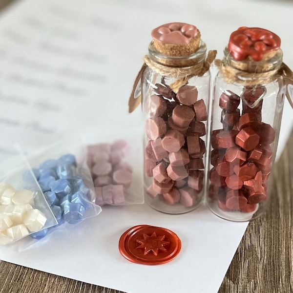 D44 Wax Seal Beads in Yellow Metal Color, Yellow Gold Wax Sealing ...