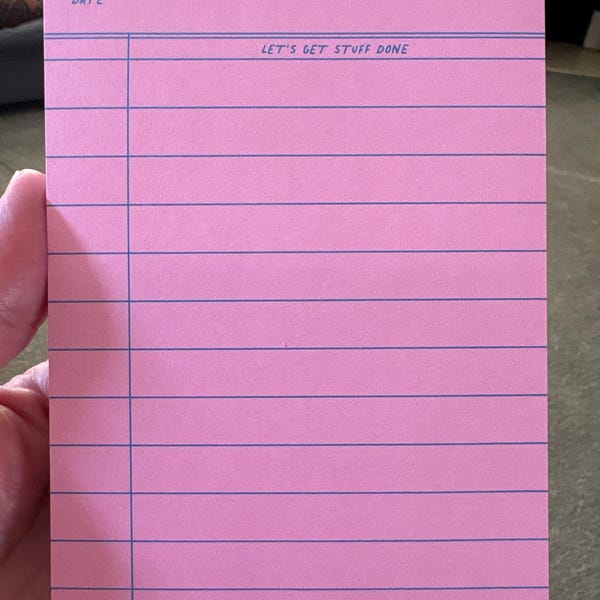 Small Library Card Notepad | 4x6 Notepad | Book Notepad | Aesthetic ...