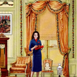 Vintage Paper Doll House Background Digital Scenes 1 15 Vintage ...