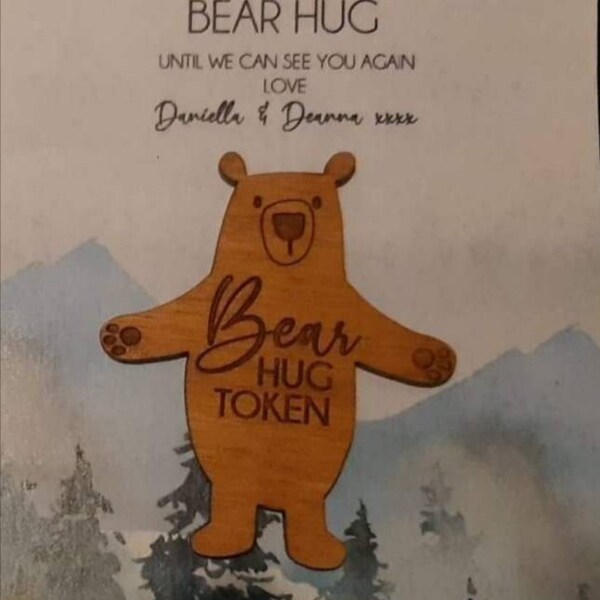 Sending You a Big Bear Hug Until We Can See You Again Pocket Hug Token ...