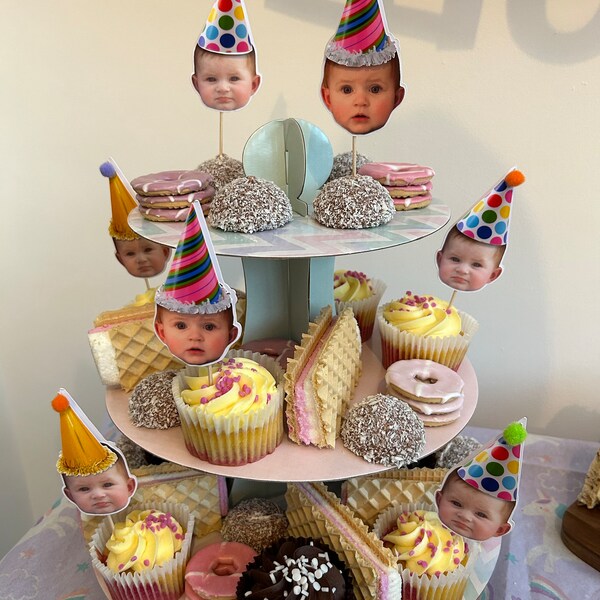 Personalised Cupcake Topper With Personalised Photo, Cupcake Topper ...