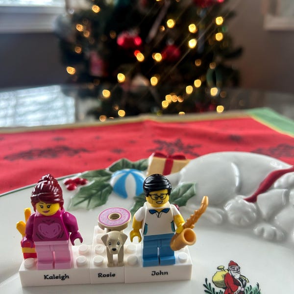 Custom Lego Minifigures Couples Gift, Wedding Lego Figure Art ...