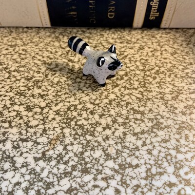 Made to Order Standing Raccoon Totem, Clay Raccoon Figure, Handmade ...