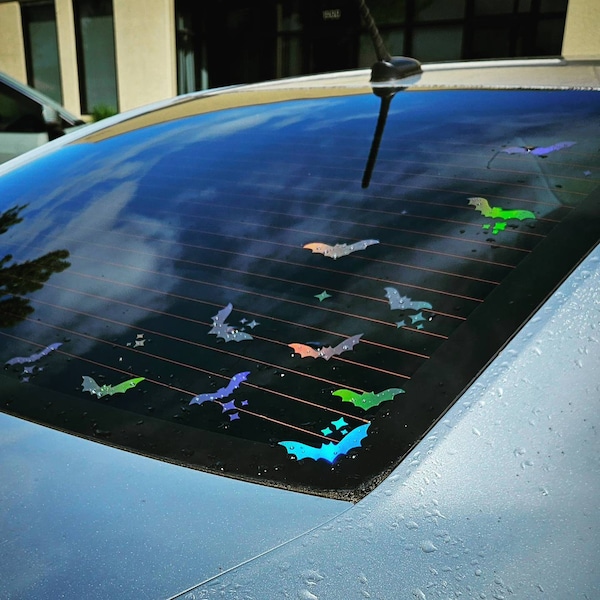Bat Decal Bat Car Decal Holographic Cute Spooky Stickers Halloween ...