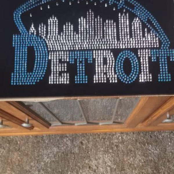 Detroit Football Rhinestone Template Svg -iron on Transfer Detroit City ...