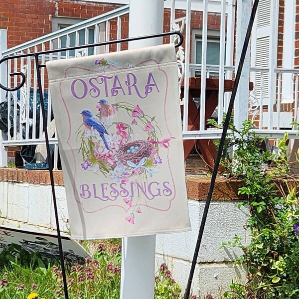Ostara Garden Flag Wicca Witch Pagan Yard Spring Equinox Banner Sign ...