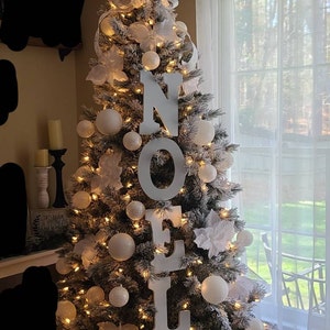 White Tree Topper / Christmas White Decorative Bow / Snowflakes White ...