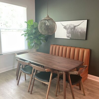 Half Moon Circle Banquette Bench, Curved Dining Booth, Semi Circular ...