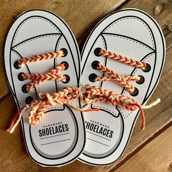 PRINTABLE Shoelace Display Cards: Packaging for Handmade Sneaker Laces ...