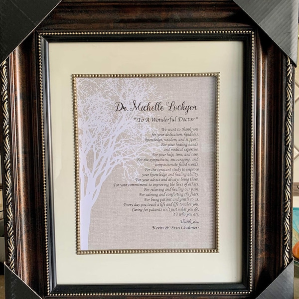 Doctor Gift, A Wonderful Doctor Poem A Truly Great Doctor Appreciation ...