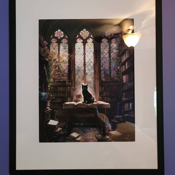 Cafe Coffee Time Ghost Poster, Vintage Horror Art Print, Book Reading ...