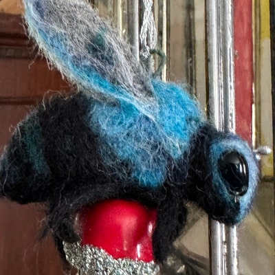 Clay Mushroom Ornament, Sparkly Polymer Ceramic Christmas Tree Decor ...