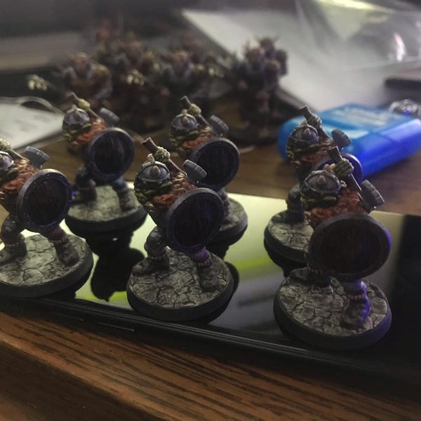 Hand Painted Half Orc Paladin, Fighter, Warrior Miniature for Dungeons ...