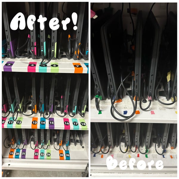 Classroom Laptop Label for Classroom Organization With Color Coded ...