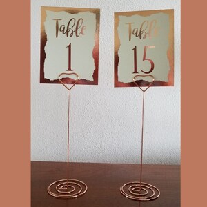 Gold Foil Table Numbers Handmade Wedding Style 0133 | Etsy