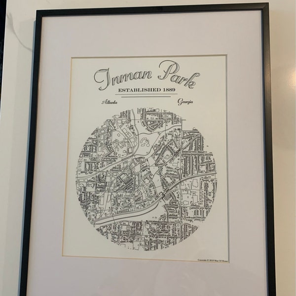 Truist Park, the Battery, Atlanta Map Map Art, Atlanta Art - Etsy