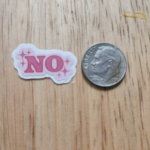 Small Pink No Mini Stickers Waterproof Waterbottle Stickers - Etsy