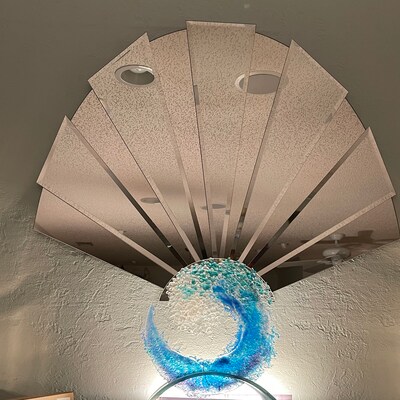 12 Inch Turtle Wave on Glass Arched Stand - Etsy