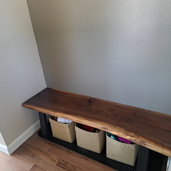 Live Edge Bench - Etsy