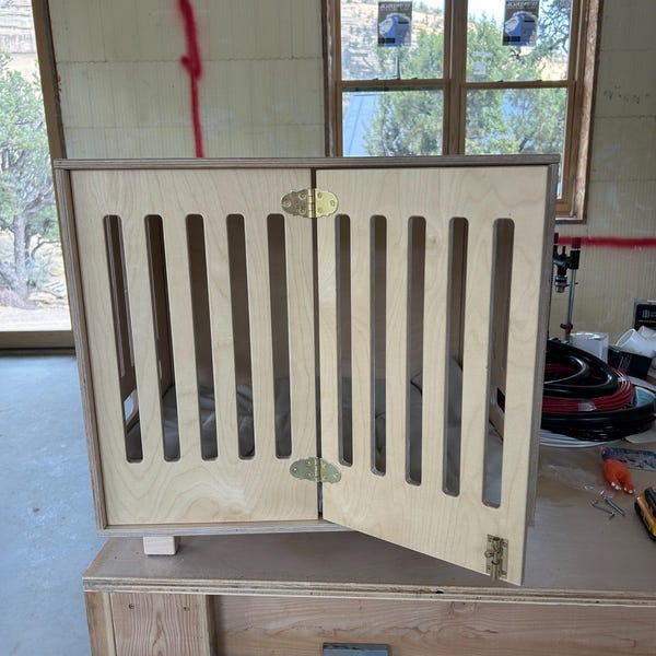 Modern Dog Crate With Sliding Door With a Latch. Dog Kennel, Dog House ...
