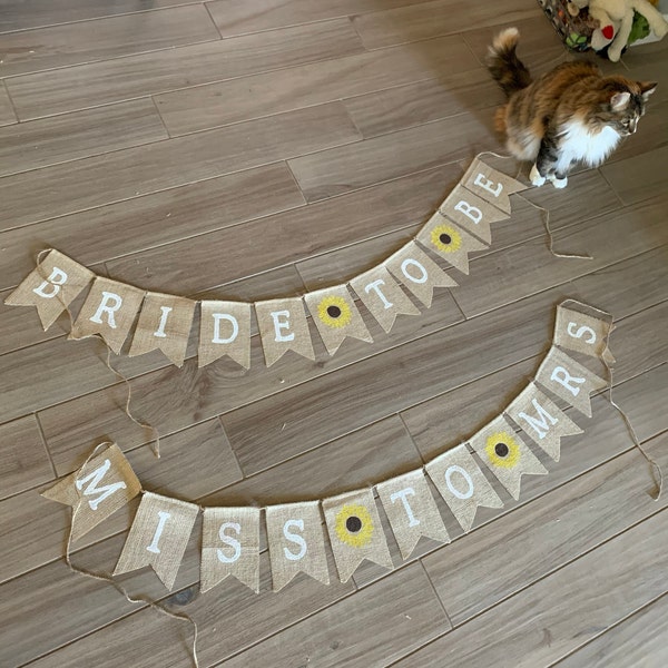 Sunflower Bridal Shower Banner, Bride to Be Banner, Sunflower Bridal ...