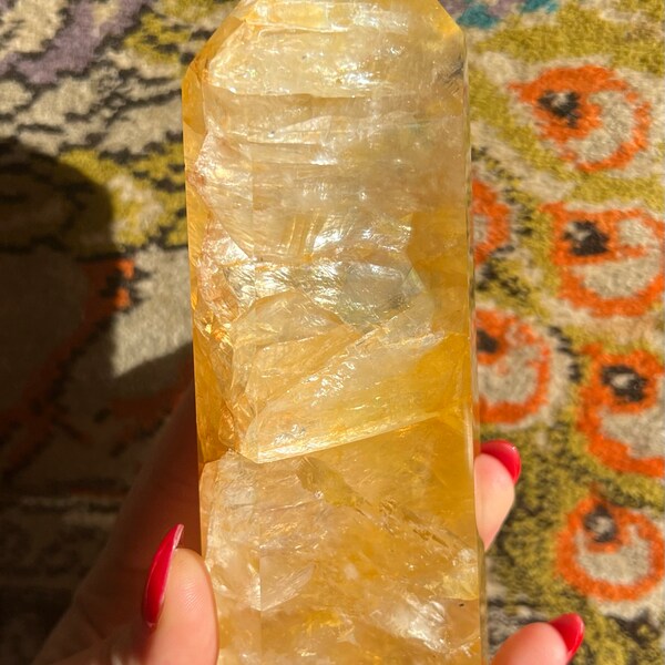 Rainbow Filled Clear Rutile Quartz Crystal Tower - Etsy