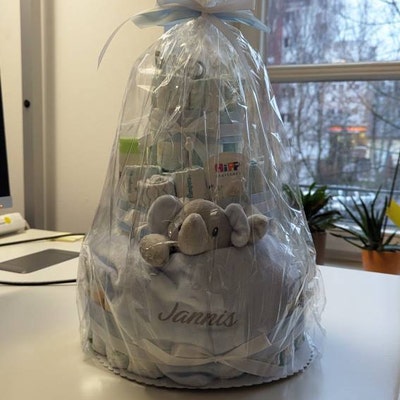 Windeltorte Junge Windelgeschenk Geschenk für Babyparty Pamperstorte ...