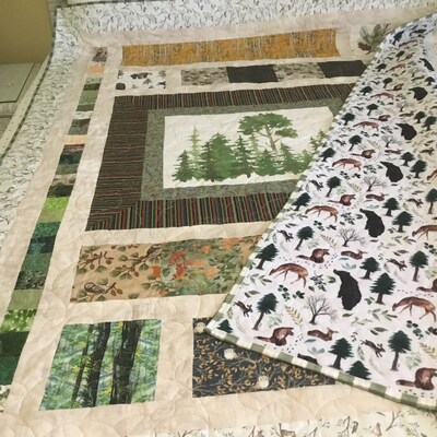 Tree Fabric, Aspen Fall Tree Fabric, by the Yard, Elizabeth Studios ...