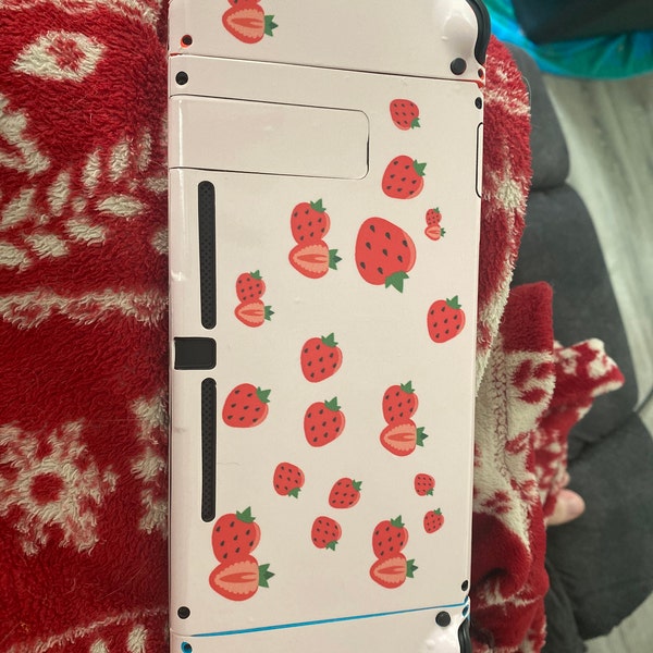 Cute Strawberry Nintendo Switch Skin ,pink Kawaii Nintendo Switch Skin ...