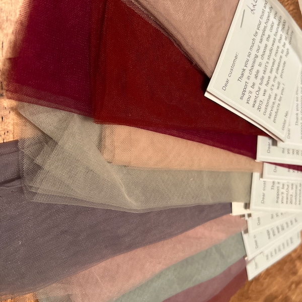 Sample of the Softest Tulle, Color Swatch of Softest Tulle,color Card ...