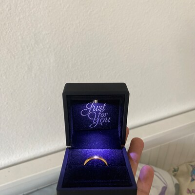 Personalized Gold Ring Set Custom Engraved Rings Stainless Steel Gold ...