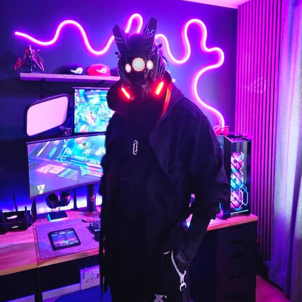 Bluetooth Cyberpunk Mask | Rave Mask | Cyberpunk Helmet | Techear Mask ...