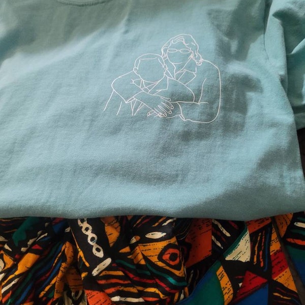 Custom Portrait Shirt, Comfort Colors Custom Portrait From Photo ...