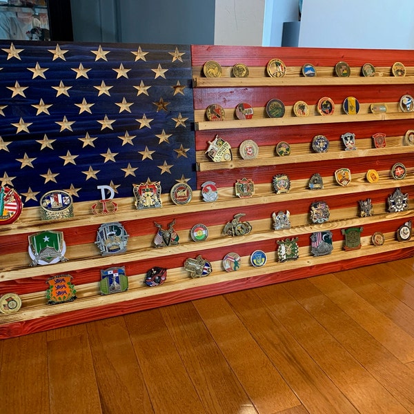Rustic American Challenge Coin Flag - Etsy
