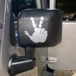 Set of 2 Hand Wave Peace Wave Decal for Jeep Side Mirrors - Etsy