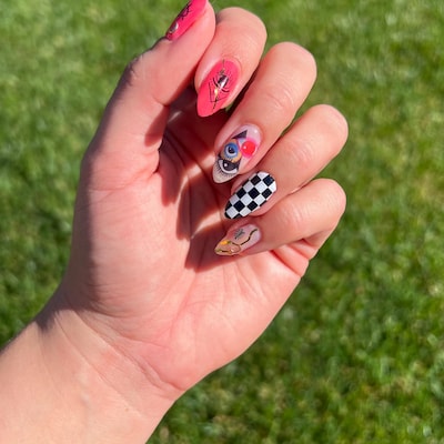 White Fairy With Wings Magic Wand Nail Stickers/ 3D Nymph Fairy Tale ...