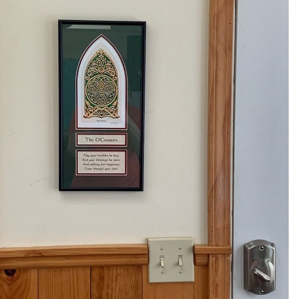 Personalized Celtic House Blessing - Digital Art Print 8" X 16" | Irish ...