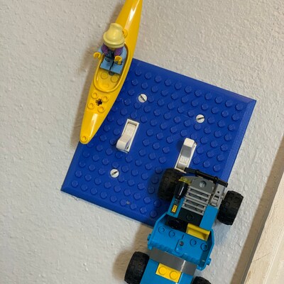3D Printed Cover Plate for Light Switch compatible With LEGO Building ...