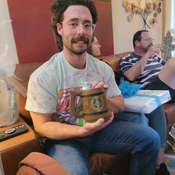 Horde Mug Custom Birthday Gift for Gamer Handmade Wood Stein With ...