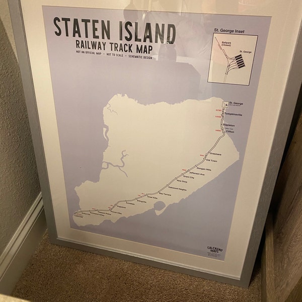 Staten Island Railway Track Map - Etsy
