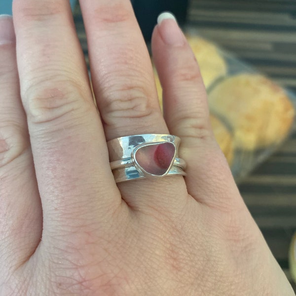 Confetti Frosted Glass Ring - Etsy